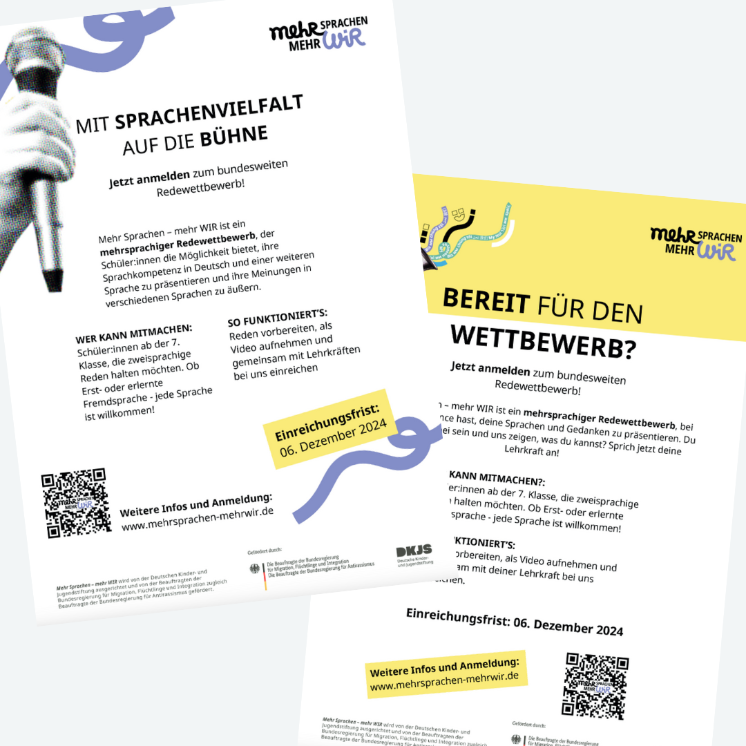 Schulposter mit allen Infos – Mehr Sprachen - mehr WIR